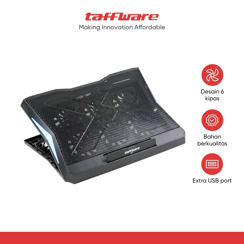 Taffware MC Gaming Cooling Pad Laptop 6 Fan - Q3 - Taffware Official