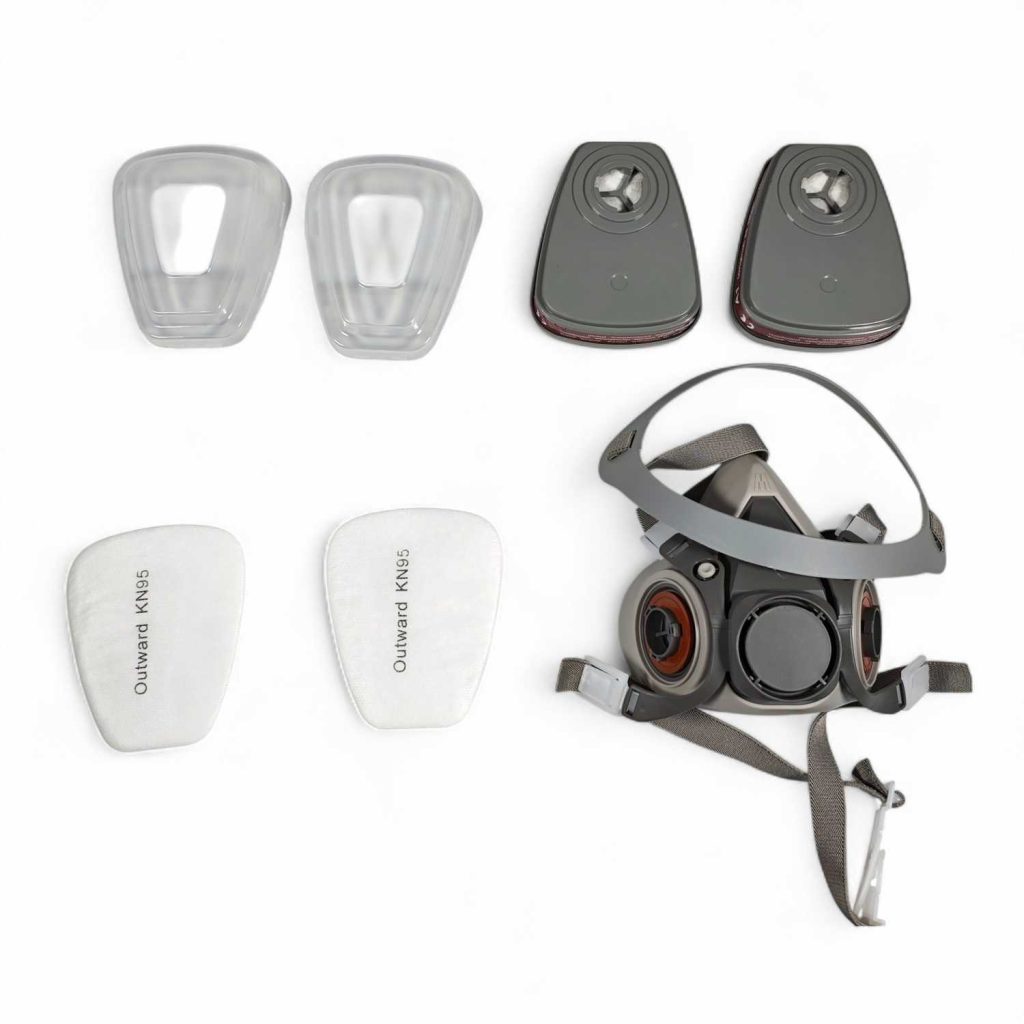 Masker Gas Taffguard Half Mask Respirator KN95 - 6200 - Taffware ...