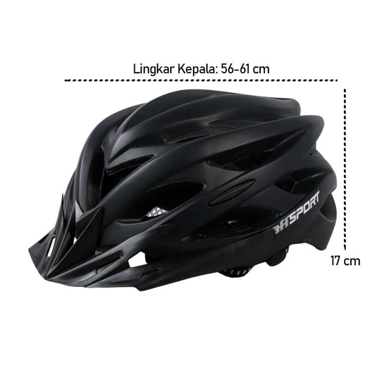 TaffSPORT Helm Sepeda EPS PVC Shell dengan Lampu Backlight - 1105 ...