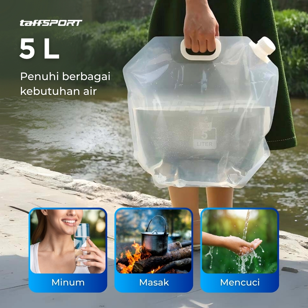TaffSPORT Kantong Air Portable Water Bag 5 Liter - ASD005 - Taffware ...