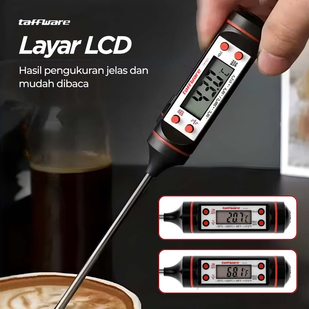 Taffware Termometer Makanan Digital Daging Kopi Susu - TP101 - Taffware ...
