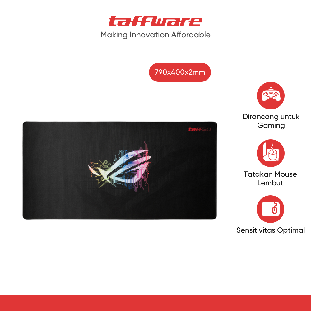 TaffGO Gaming Mouse Pad XL Desk Mat 790x400x2mm - RO71 - Taffware ...