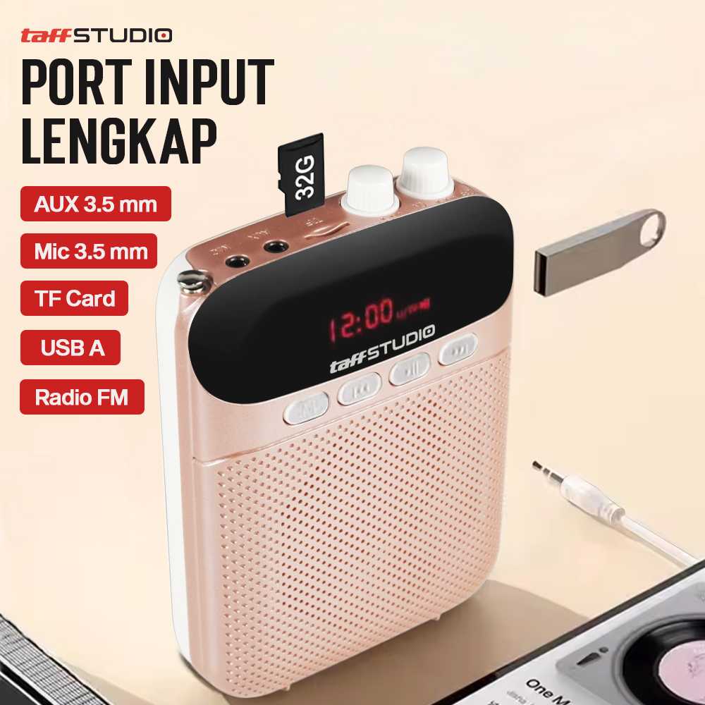 TaffSTUDIO Speaker Pinggang Microphone Bluetooth Amplifier Wireless ...