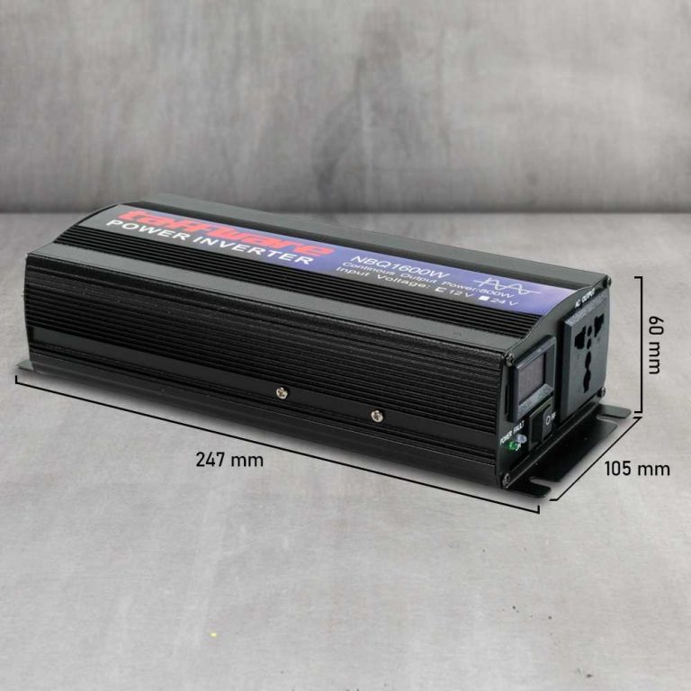 Taffware Power Inverter Mobil Pure Sine Wave DC 12V to AC 220V 1600W ...