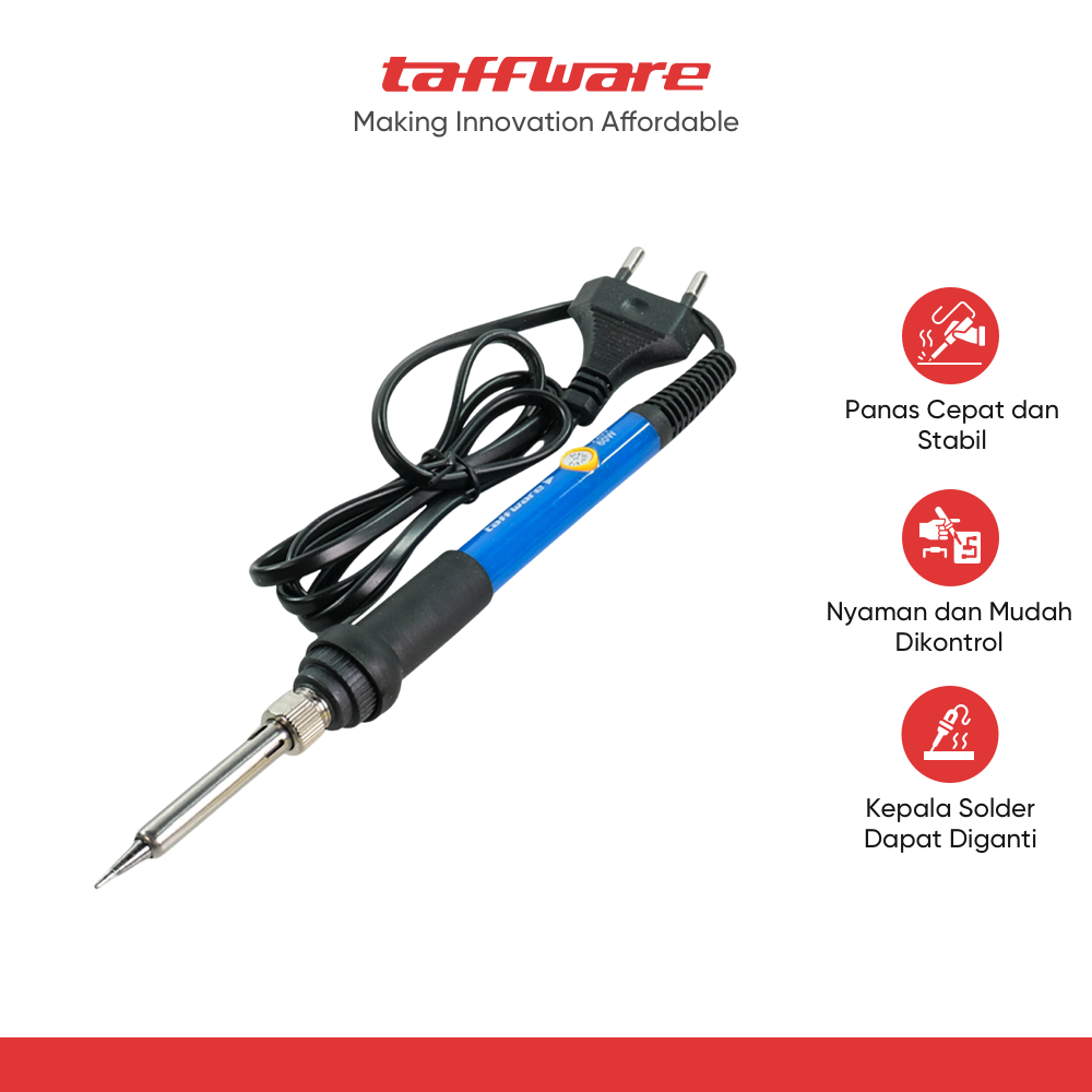 Taffware Solder Adjustable Temperatur 200-450 Derajat Celcius 220V 60W ...