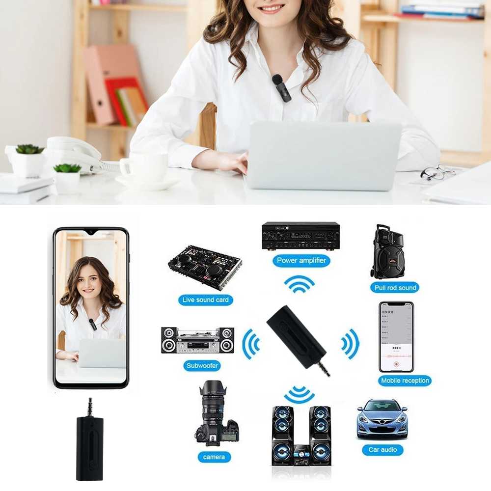 TaffSTUDIO Clip On Mic Wireless Vlogging Singing 3.5mm - K35 Pro ...