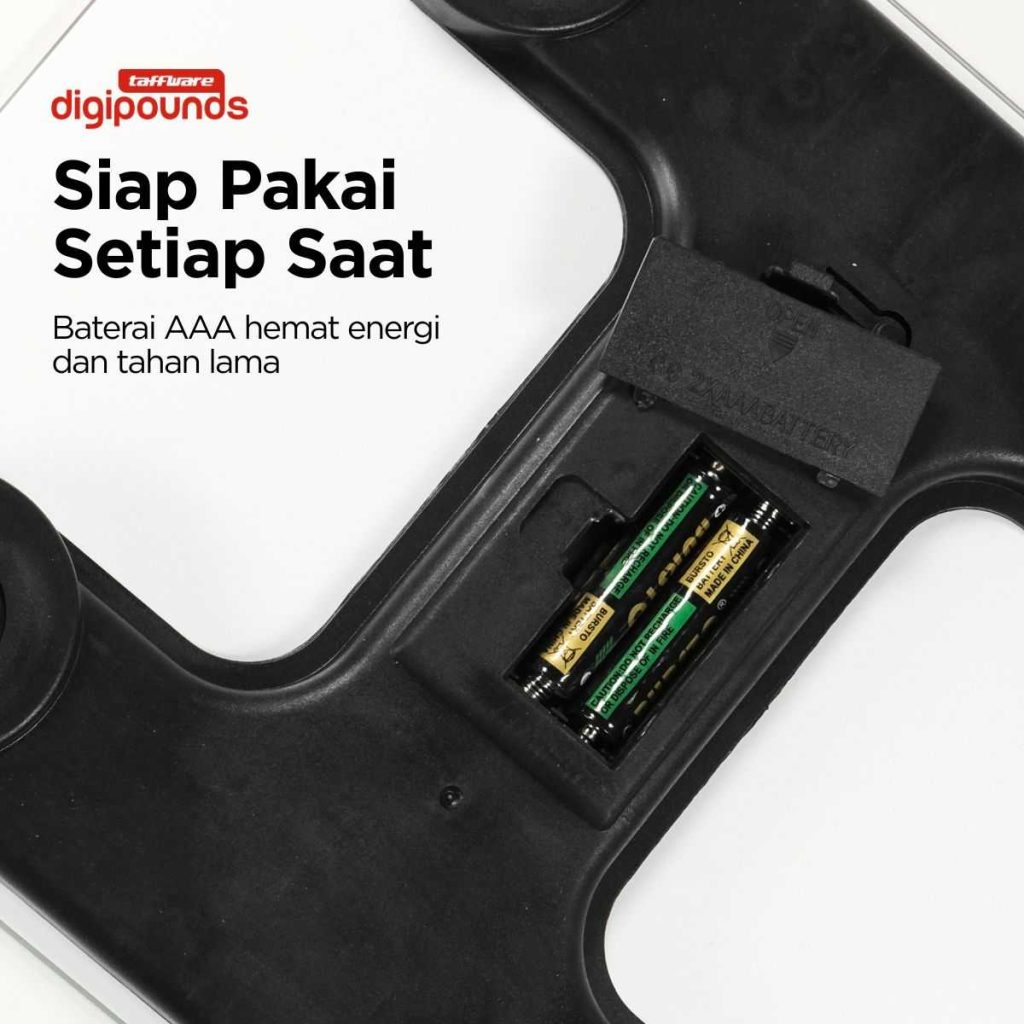 Taffware Digipounds Timbangan Badan Digital Scale Battery 180kg - SC-01 ...